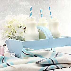 Pastel Stripe Paper Straws - Pink Light Blue Yellow Mint Green Lavender Peach Coral - 150 Pack Outside the Box Papers Brand