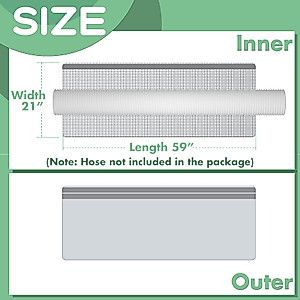 Memrita Portable Air Conditioner Hose Cover Wrap for both 5 inch and 5.9 inch Diameter Exhaust Duct Vent, Insulated AC Hose Cover for Portable Air Conditioners, Grey