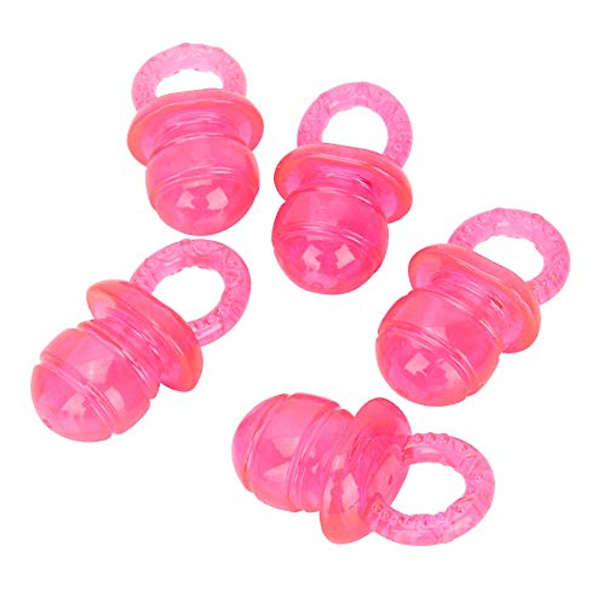 ZJchao Pet Dog Chew Toy, Latex Dog Toys, 5 pcs Set Pacifier Shaped Pet Dogs Teether Teething Sounding Interactive Chew Toy, Interactive Dental Care Toy for Medium Large Dogs (Red)