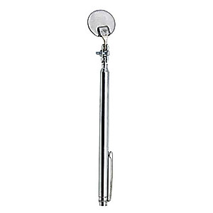 Ullman A-2T Circular Telescoping Pocket Inspection Mirror, 7/8" Diameter, 4-1/2" to 18" Extended Handle Length