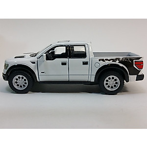 KiNSMART 2013 Ford F-150 SVT Raptor Supercrew White1:46 Scale 5" Die Cast Metal Model Toy
