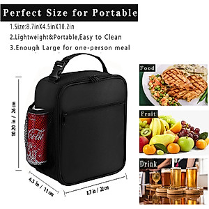 ZM-YOUTOO Lunch Box for Men - Reusable Lunch Bag Men Adult Teen Women Boy Girl - Insulated Small LunchBox for Work School Picnic