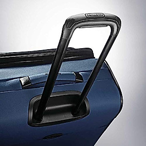 Samsonite Leverage LTE Softside Expandable Luggage with Spinner Wheels, Poseidon Blue, Checked-Medium 25-Inch