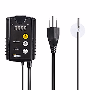 iPower Warm Hydroponic Seedling Heat Mat and Digital Thermostat Combo Set for Seed Germination, 20" x 20" & Control, Black