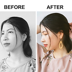 Rattan Earrings Hoops For Women Large Woven Handmade Straw DIY Teardrop Circle Bohemian Style Clip Lightweight Disc Wickers