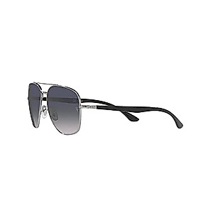 Ray-Ban RB3683 Square Sunglasses, Gunmetal/Blue Gradient Polarized, 59 mm