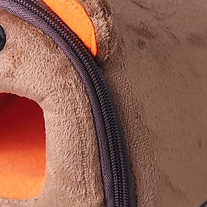 Chinchilla Guinea Pigs Bed Small Animal Mini House Ferrets Squirrel Hedgehogs Bearded Dragon Rabbits Dutch Hamsters Nest (L, Brown)