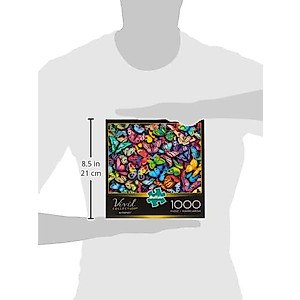 Buffalo Games - Vivid Collection - Butterflies - 1000 Piece Jigsaw Puzzle , Blue