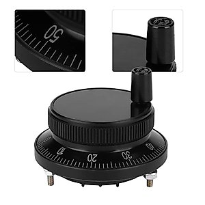 6 Terminal Manual Pulse Encoder,IP54 Aviation Aluminum Rotary Knob Encoder ,100 Stop Positions CNC Mill Router Control System Electronic Hand Wheel