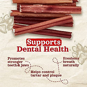 Natural Farm Odor-Free Select Bully Sticks, (6-Inch, 1-Pound), Hand Selected for Consistent Thickness, 100% Beef Pizzle Dog Chews, Fully Digestible, High Protein, Best Dental Treats