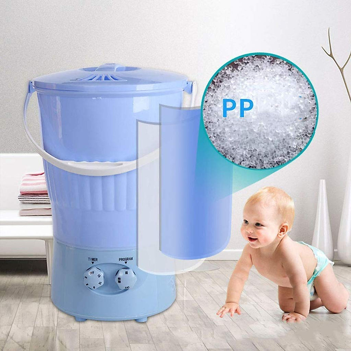 As Seen On TV Wonder Washer - a Portable Mini Clothes Washing Machine That goes Anywhere - Ideal for Cleaning Clothes On The Go - 10 Liter Capacity