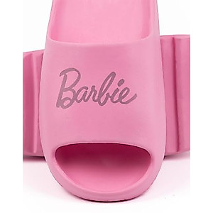 Barbie Girls Sliders Kids Teens Pink Doll Logo Sandals Summer Shoes