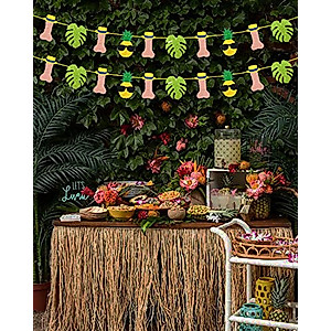 Rose Gold Tropical Bachelorette Party Banner Tropical Palm Leaves Banner for Beach Bachelorette Party Hawaiian Luau Summer Tropical Bach Party Decorations