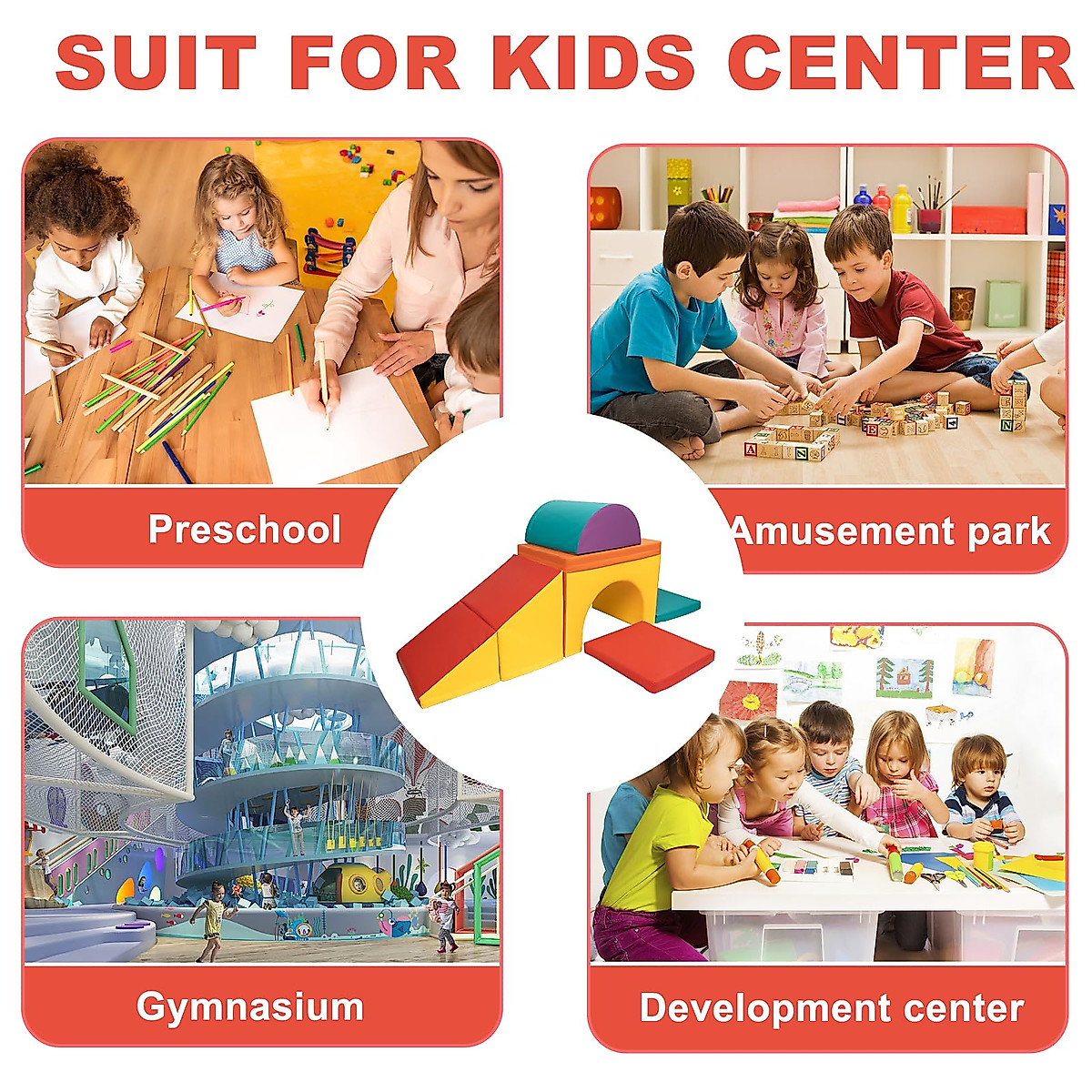 67i Foam Climbing Blocks for Toddlers 1-3 Toddler Climbing Toys Indoor Baby Foam Climbing Blocks Kids Soft Play Climbing and Crawl Activity Playset Foam Building Blocks with Slide Play Gym (Assorted)