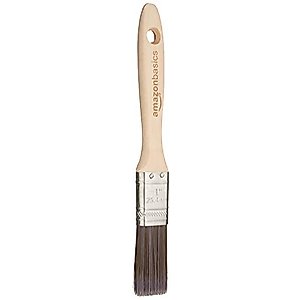 Amazon Basics 1" Flat Edge Master Pro Paint Brush, Polyester, Brown