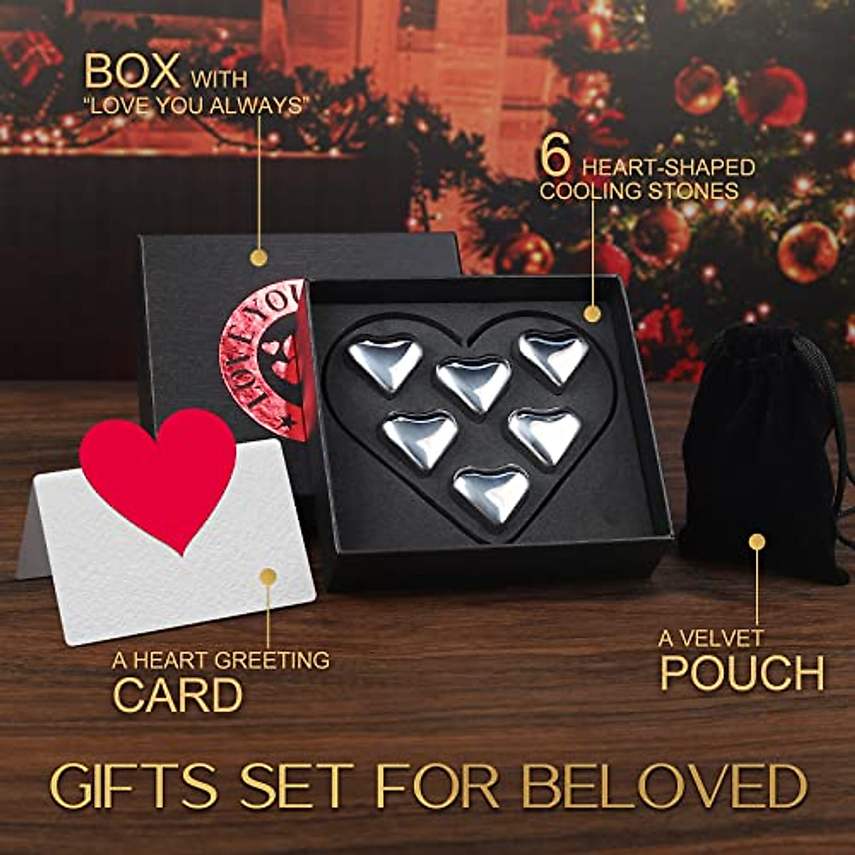 Gifts for Him Husband Boyfriend,Whiskey Stones for Chilling Whiskey,Unique Whiskey Gifts for Men Husband,Anniversary Valentines Day Love Birthday Gifts for Men Wife,Bourbon Gifts for Men