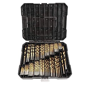 Yaegoo Titanium Twist Drill Bit Set High Speed Steel for Steel, Wood, Plastic, Metal, Copper, Aluminum Alloy with Storage Case (230 PCS)