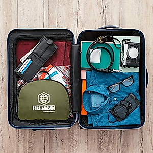 Traveling Backpack- Foldable collapsible lightweight backpack for travel (Green) 35 liters