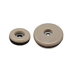 Shepherd Hardware 9471 1-Inch and 1-1/2-Inch Round, Adhesive Slide Glide Furniture Sliders, 20-Count,Tan