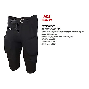 Rawlings | Adult Game/Practice Football Pants, White, X-Large