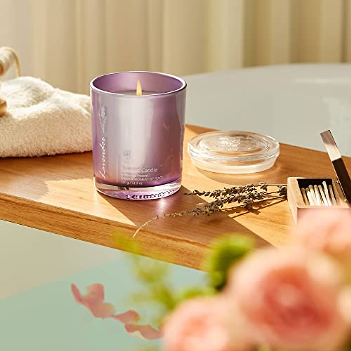 2 Pack Lavender Scented Candles for Home Scented - Birthday Mother's Day Gifts for Women Men, Mom, BFF - Anniversary Box Gift for Her, Girlfriend, Wife - Soy Wax Aromatherapy Candles Gifts for Women