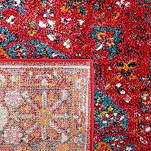 SAFAVIEH Vintage Hamadan Collection Accent Rug - 4' x 6', Red & Multi, Oriental Persian Design, Non-Shedding & Easy Care, Ideal for High Traffic Areas in Entryway, Living Room, Bedroom (VTH222A)