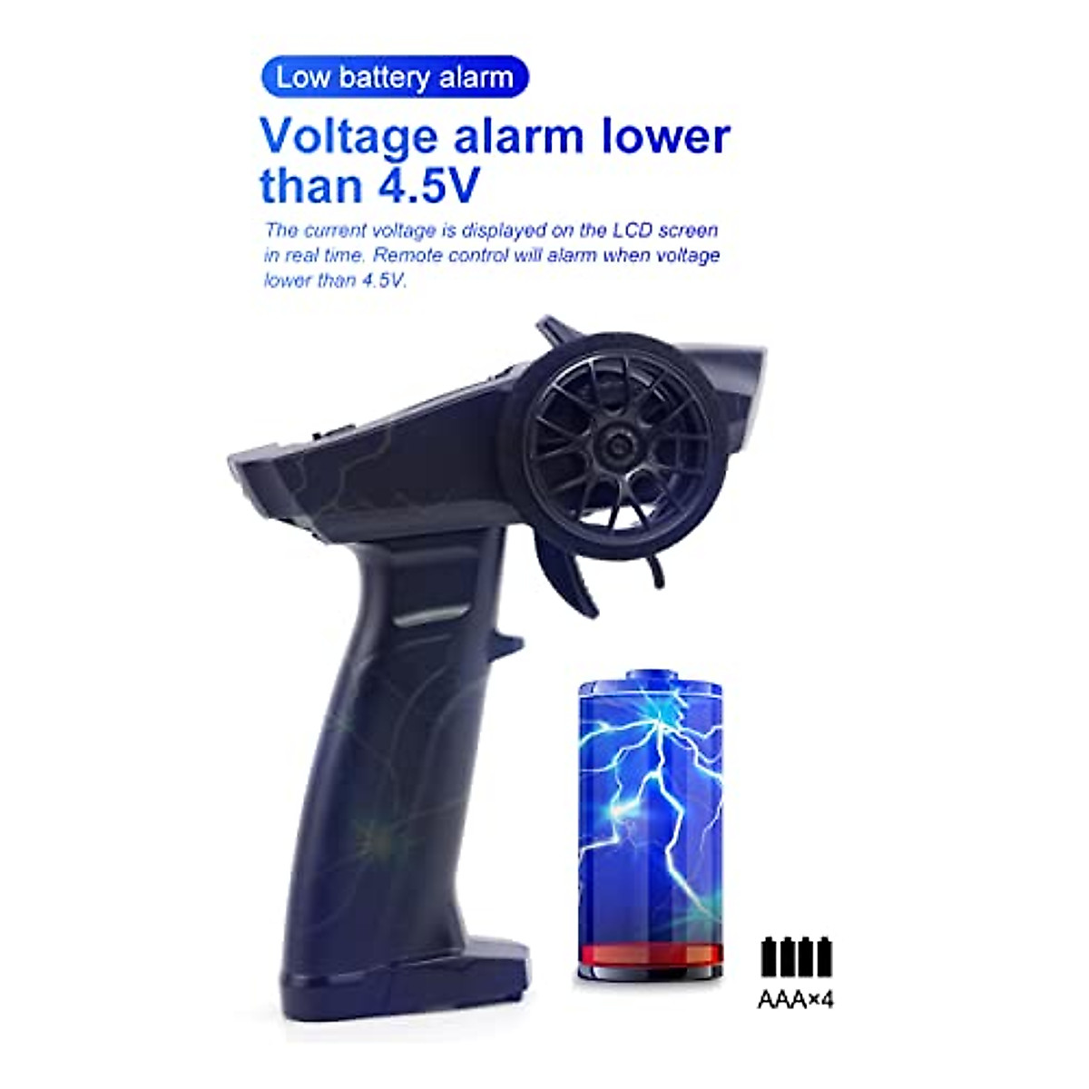 havcybin Turbo Racing P32 91803G-C 2.4G 4CH RC Remote and Receiver Controller LCD Display with Waterproof Radio Transmitter for RC Car Boat (91803-C)