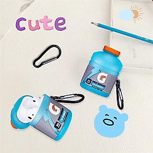 Compatible with Airpod 2/1 Silicone Case, Soft 3D Cartoon Cute Cool Design Shockproof Protective Air Pods Cover Kids Girls Women Unique Keychain Cases for Air Pods 2&1