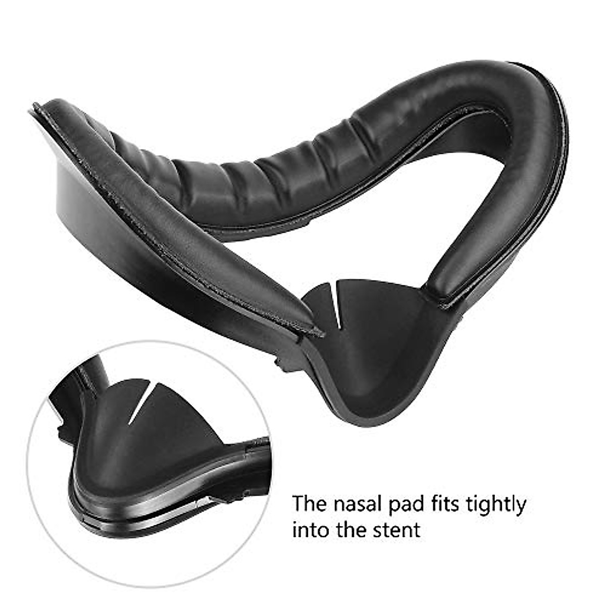 FULYEE Facial Interface Bracket, PU Leather Foam Face Cover Pad Replacement - Widened Face Cover Sweat-Proof Replacement Face Pads for Oculus Quest 2