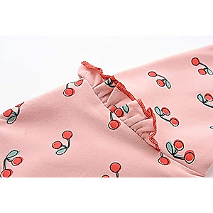 BINIDUCKLING Toddler Crew Neck Sweatshirt Girls 2T Cherry Pink