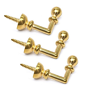 Heavy Duty Decorative Coat Hook Curtain Holdbacks Curtain Tiebacks Great for Wall Mounted Hook Rack(Gold, 11Set)