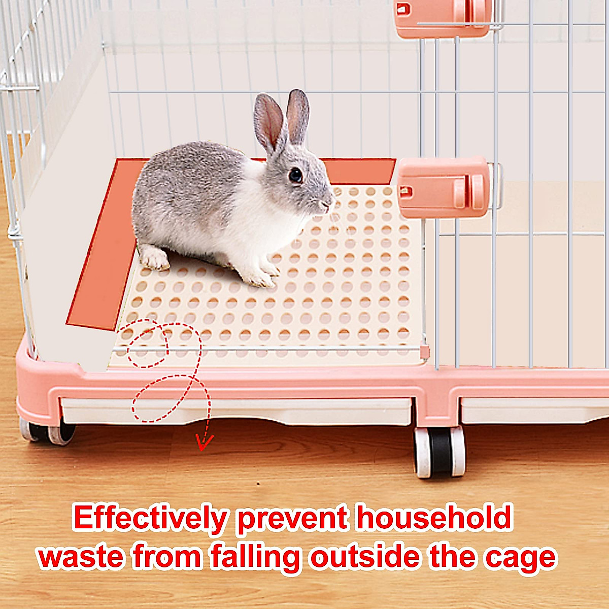 4PCS Rabbit Litter Box Splash Guard,Transparent Easy Clean Urine Shield,Urine Guard Side Lining Critter Pen Protection Splash Reusable,for Guinea Pigs,Chinchillas,Rabbits,and Other Small Animals.