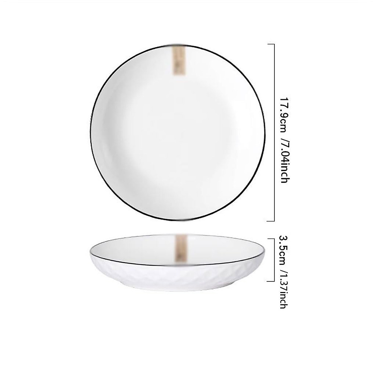 ESTELAR Dinner Plates Set Pack Of 6 Household Plates, Ceramic Plates, Deep Soup Bowls, Creative Personality, Simple Nordic Tableware Kitchen Salad Bowl