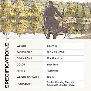 NEMO Stargaze Reclining Camp Chair | Luxury Recliner for Maximum Camping Comfort and Stargazing (2023), Black Pearl