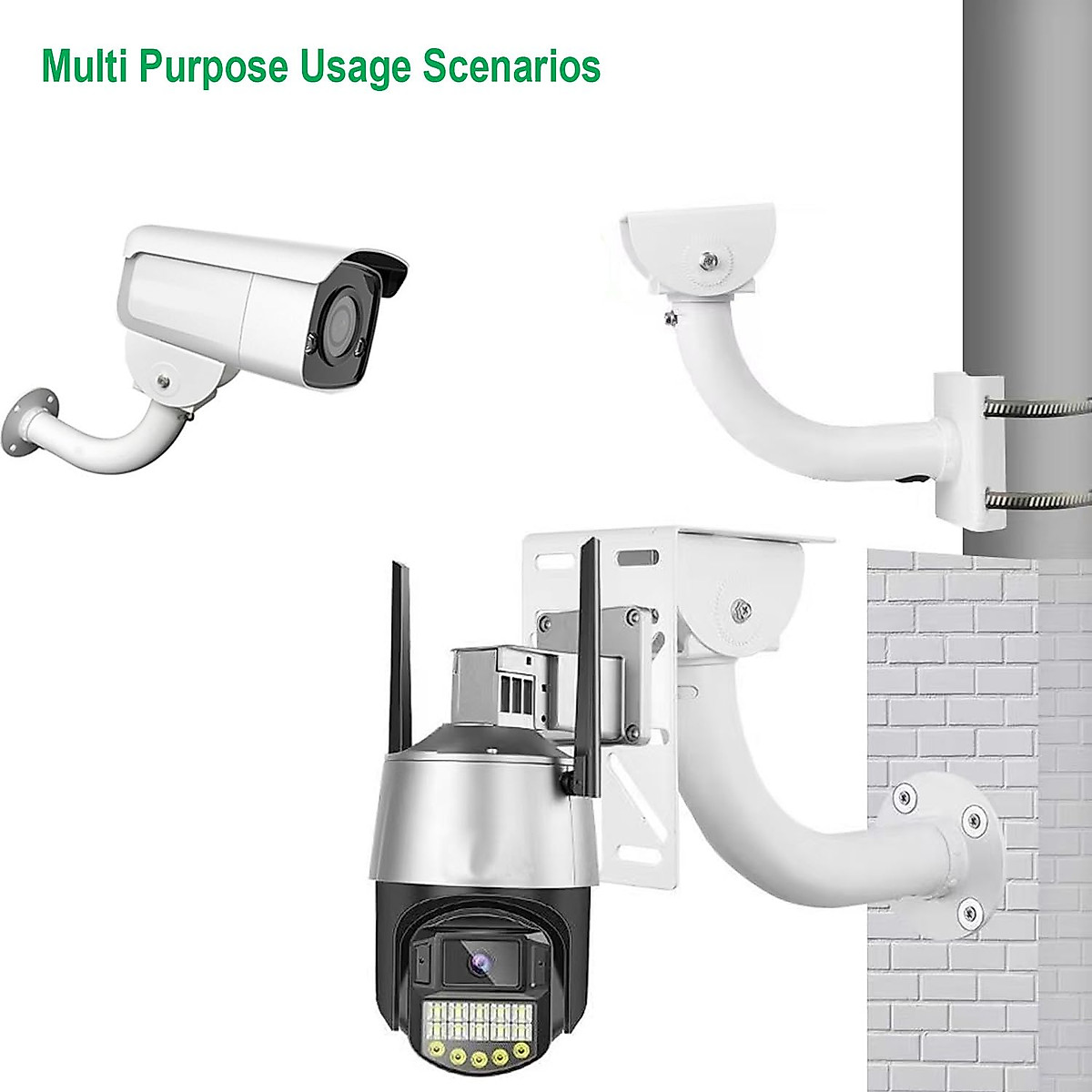 USIDAER Surveillance Security Camera Mount Bracket, Adjustable Universal Wall Mount for CCTV/IP/Dome Cameras with J Shape Mount (1 Pack)