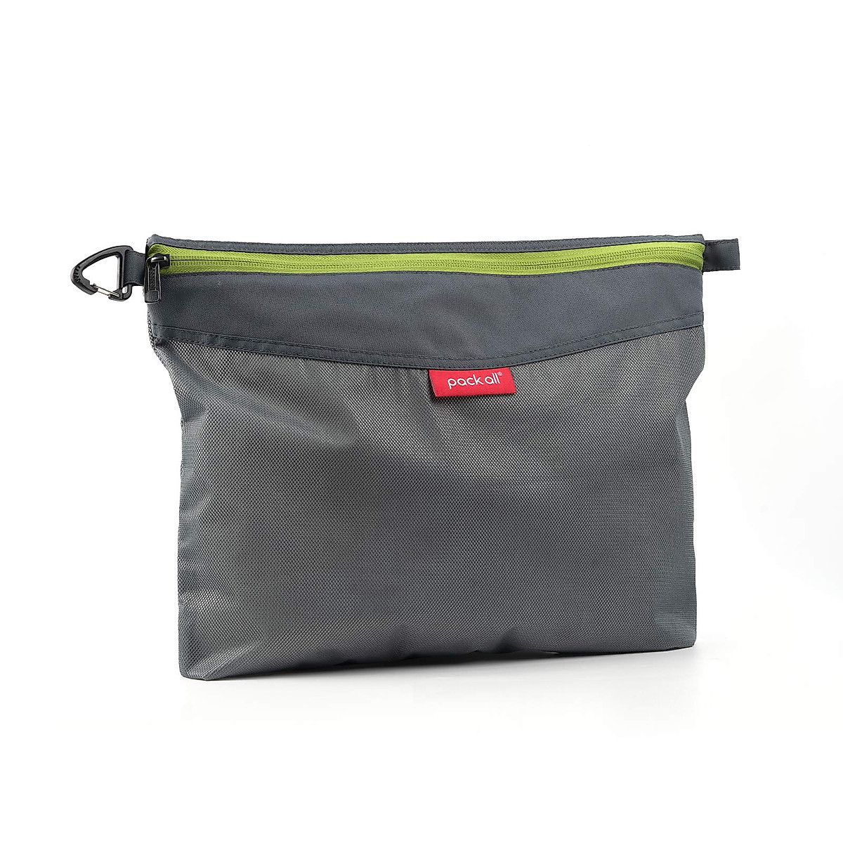 pack all Water-resistant Material Zipper Pouch, Mesh Zipper Bags for Storage, Travel, Office (Gray, Large)