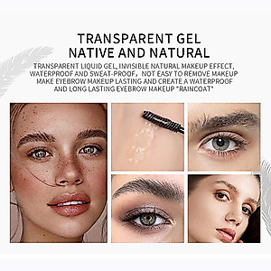 DAGEDA Clear Eyebrow Setting Gel, 2 Pack Brow Fix Gel, Waterproof And Sweat-Proof Eyebrow Repair Liquid Brows Styling Beauty Salon Home Use Makeup, 1.81oz