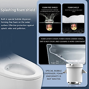 Elongated One Piece Smart Toilet - With Bidet Soft Closing Seat,Smart Toilet with Foam Layer,No Water Pressure Restriction