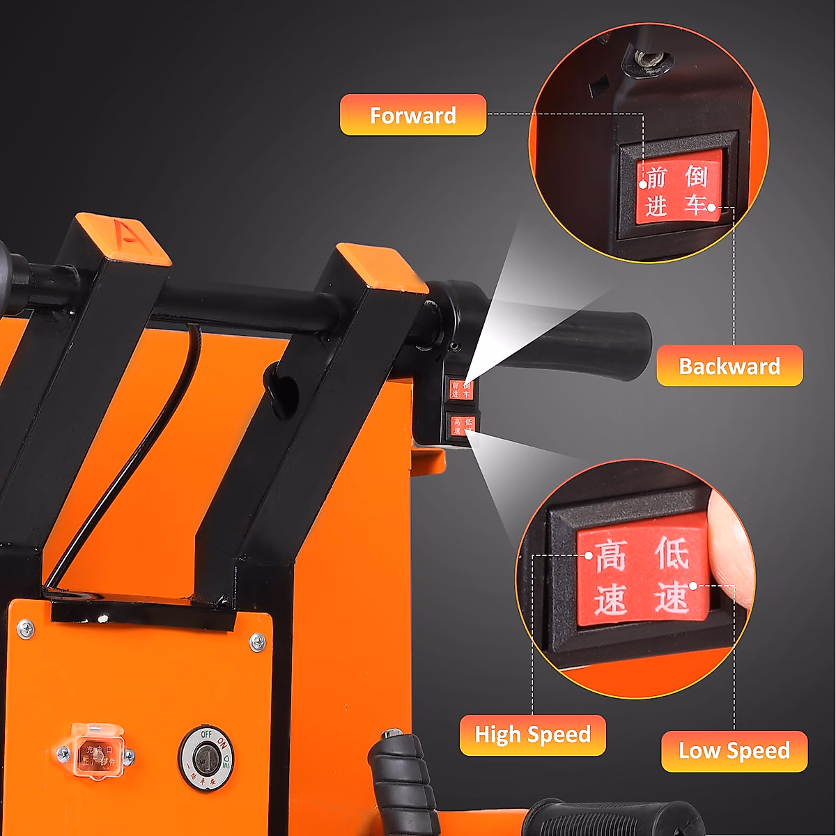 EMUQUD Wheelbarrow Utility Cart, Electric Powered Cart 48V28Ah 1000W Capacity 2200lbs (One Ton), Material Hauler, Utility Cart, Electric Wagon, Electric Deer Cart for Farm and Garden,All Purpose