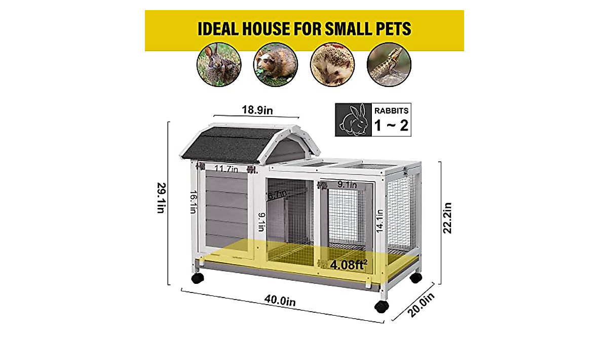 Ketive Outdoor Rabbit Hutch - Comfort & Convenience