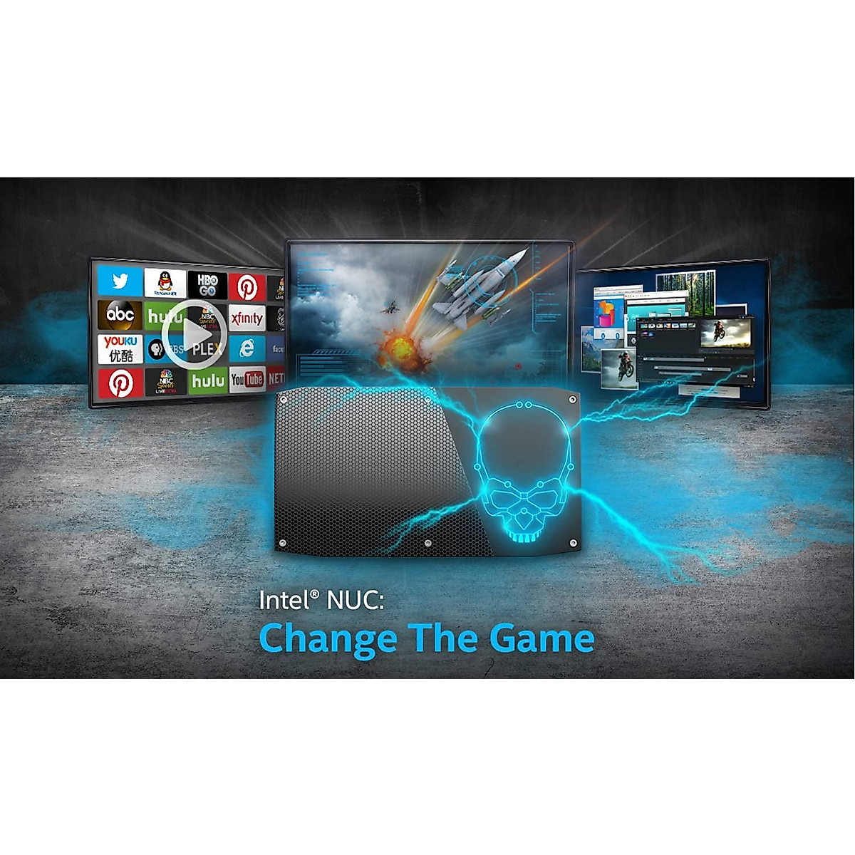 Intel Skull Canyon NUC 6 Performance Kit NUC6i7KYK Business & Home & Gaming Mini PC Desktop (Quad-Core i7-6770HQ, 16GB DDR4 RAM, 256GB PCIe SSD) Thunderbolt 3, Windows 10 Pro, IST Power Cable