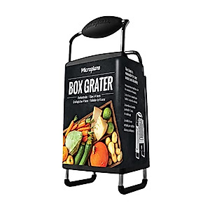 Microplane Four Sided Stainless Steel Ultra-Sharp Multi-Purpose Box Grater - Slicer, Fine, Ribbon, and Extra Coarse Blade Styles