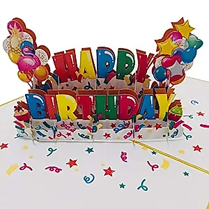 Happy Birthday Pop Up Card by DEVINE Popup Cards | 3D Birthday Card for Kids Mom Dad | Pop Up Birthday Cards for Women | Funny 3D Greeting Cards Love