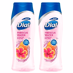 Dial Hydrating Body Wash - Hibiscus Water - Net Wt. 16 FL OZ (473 mL) Per Bottle - Pack of 2 Bottles