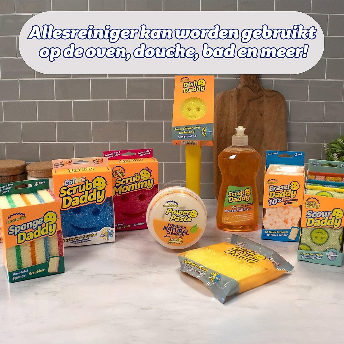 Scrub Daddy Power Paste Bundle - Clay Based Cleaning & Polishing Scrub - Non Toxic Cleaning Paste for Grease, Limescale & More - Includes 1 Scrub Mommy Sponge (2 Pieces)