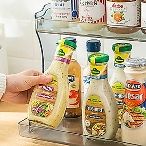 2-Tier Organizer Countertop, Clear Kitchen Spice Rack Cosmetic Organizer , Vanity Perfume Storage Tray, Counter Storage Shelf for Bathroom, Kitchen, Living Room, Bedroom, Dressing Table