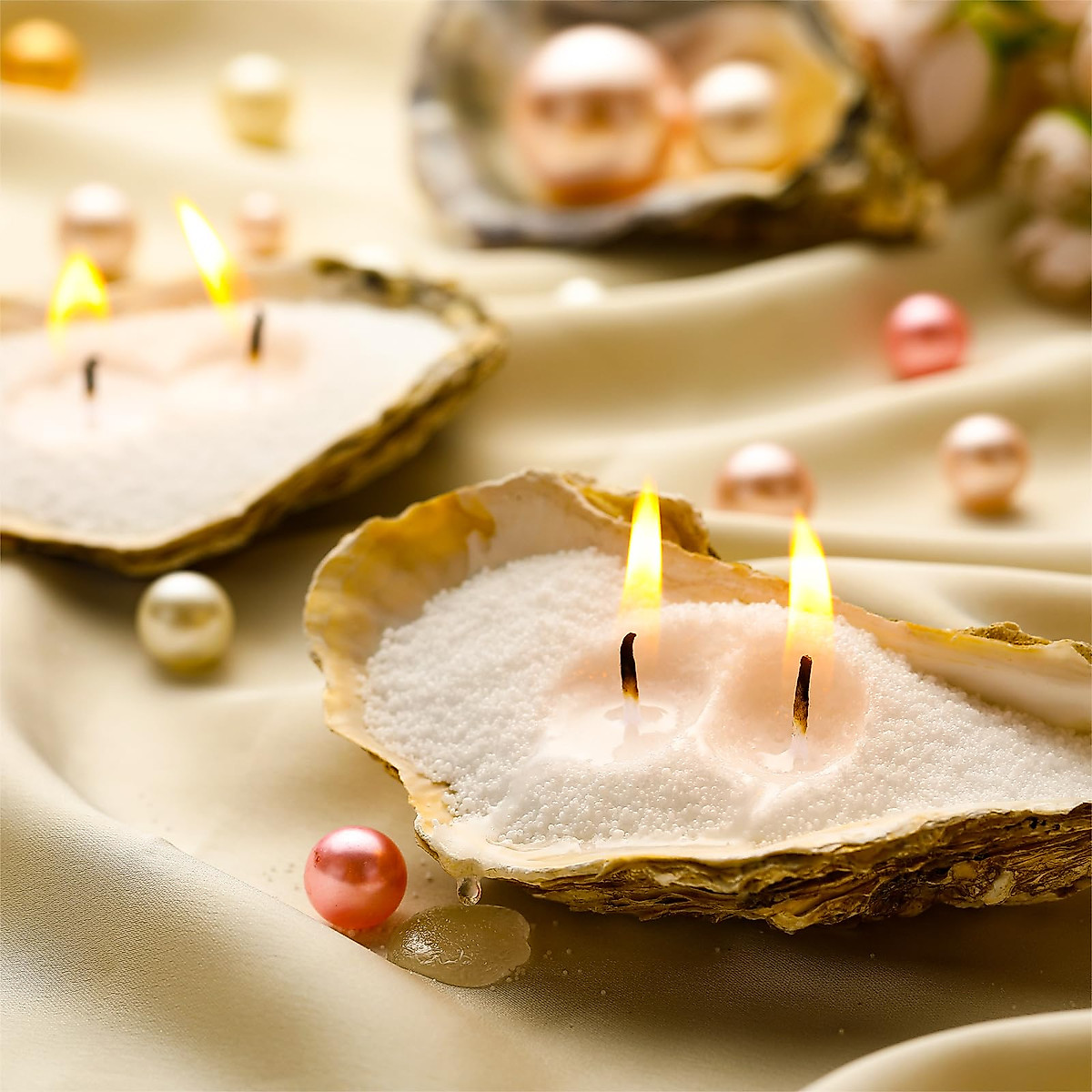 Pearled Candle Sand Wax Customized Powder Candle Making Sand Candles Kit Palm Wax Pearls All Natural Non Toxic Refillable Wax Sand with Wicks for DIY Pearled Candle Making(Unscented)