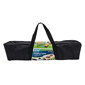 Camco Folding Bamboo Table with Aluminum Legs | Natural Bamboo Top | Lightweight for Added Portability (51895)