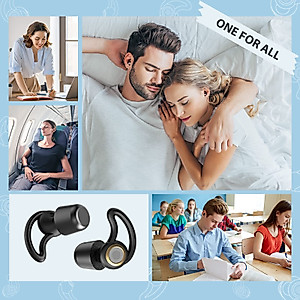 Hearprotek Ear Plugs for Sleeping, [2 Pairs] Noise Cancelling Comfortable earplugs for Sleep-Reusable Noise Reduction Sound Blocking Ear Plugs for Side Sleepers,snoring,Work,Study,Travel (30db&33db)