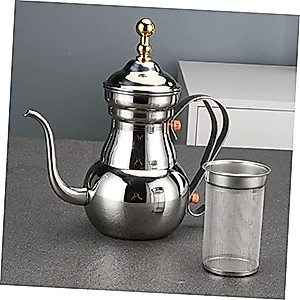 CIYODO Coffee Filter Kettle Kettle Espresso Ground Hand Drip Coffee Kettle Coffee Tea Kettle Coffee Delicate Coffee Kettle Tea Kettles Teapot Stainless Steel Silver